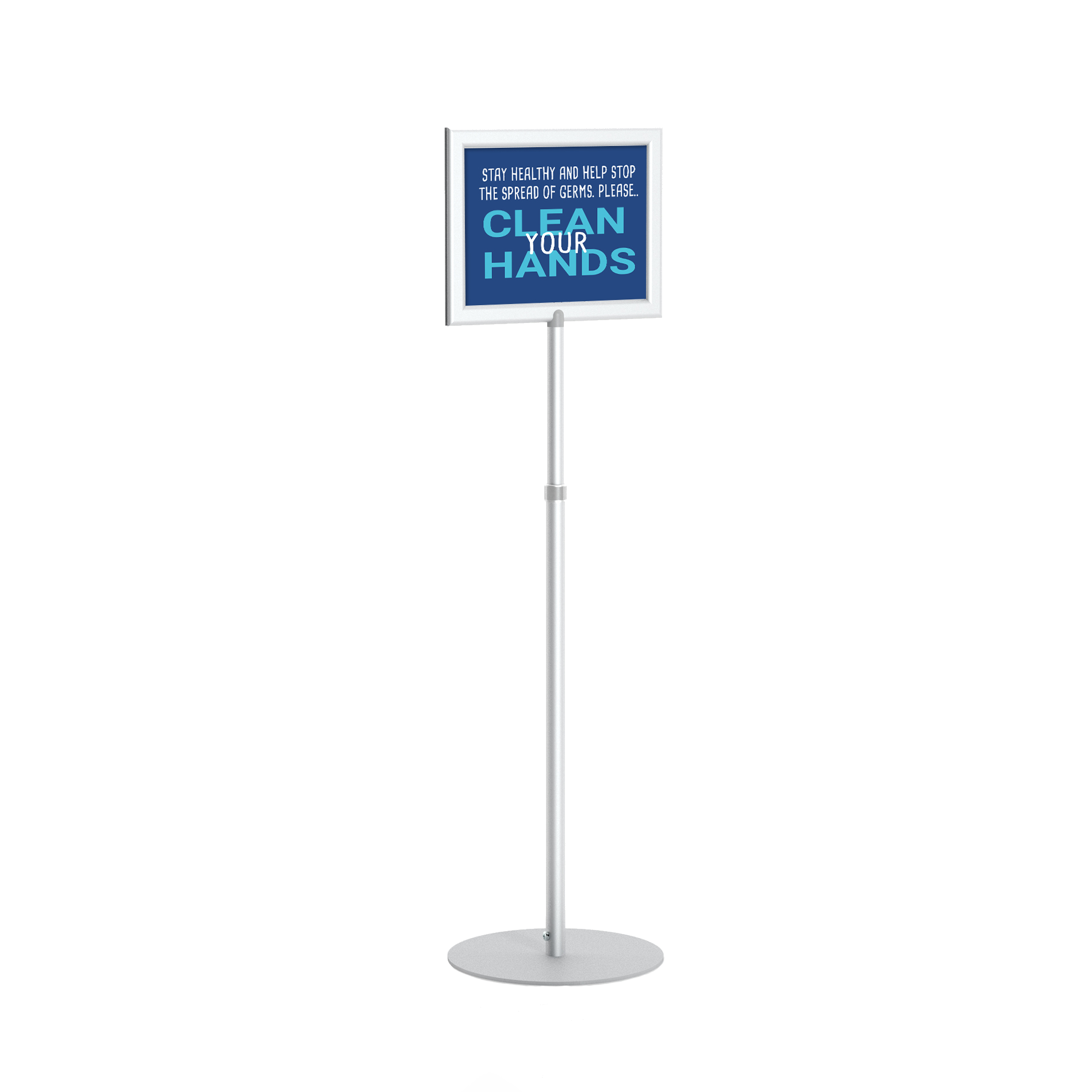 HMC Display: Perfex Pedestal Sign Frame 8.5" x 11"